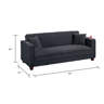 Benjara Lucy Sofa Bed With USB Ports, 2 Pillows, Corduroy, Cupholders - Wayfair Canada